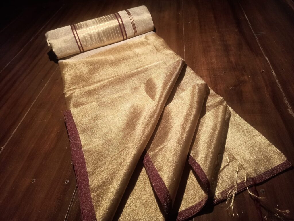 SURABHI - HALF AND HALF Maroon kara 4505 - Saanshi Handloom